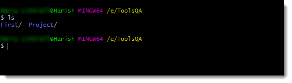 Most Common Directory Commands On Git Bashshell